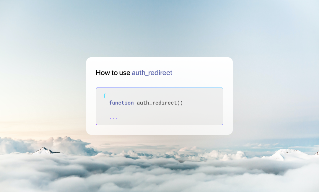 How to use the "auth_redirect" function in WordPress - Drewl